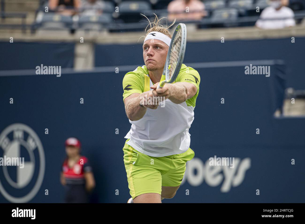 Spainâ€™s Alejandro Davidovich Fokina returns the ball during Menâ€™s ...