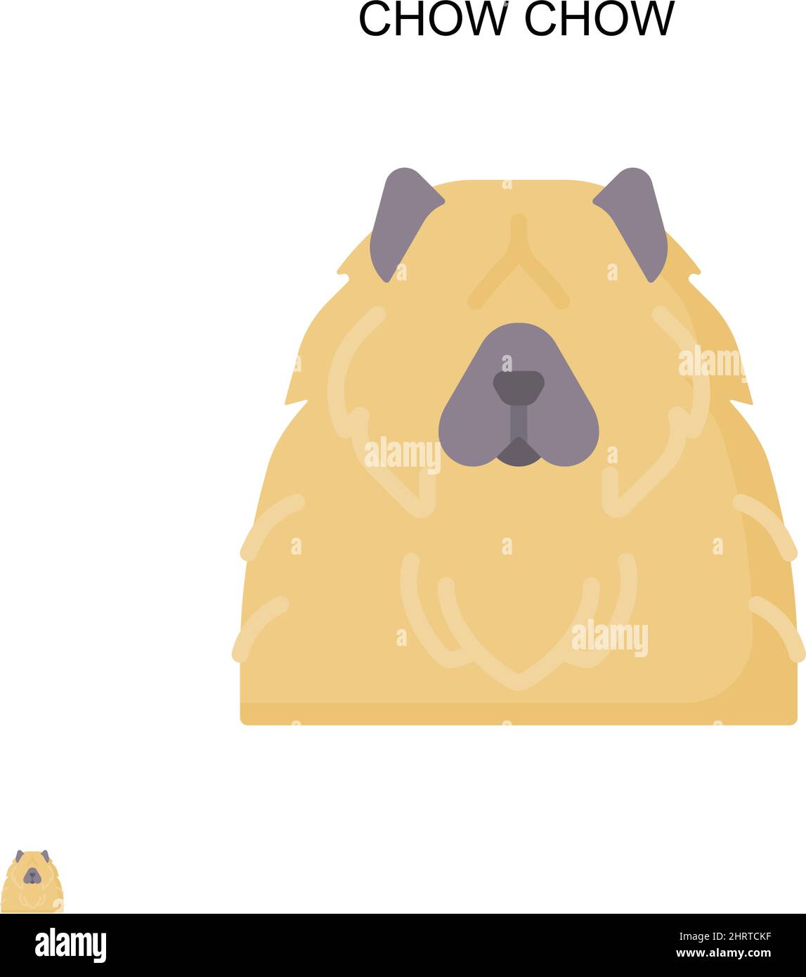 Chow chow Simple vector icon. Illustration symbol design template for ...