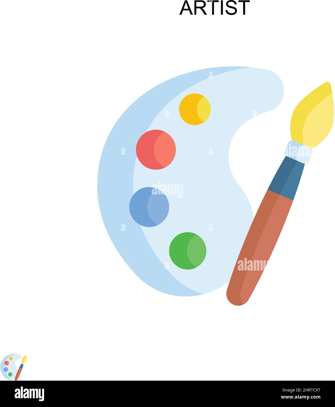 Artist Simple Vector Icon Illustration Symbol Design Template For Web