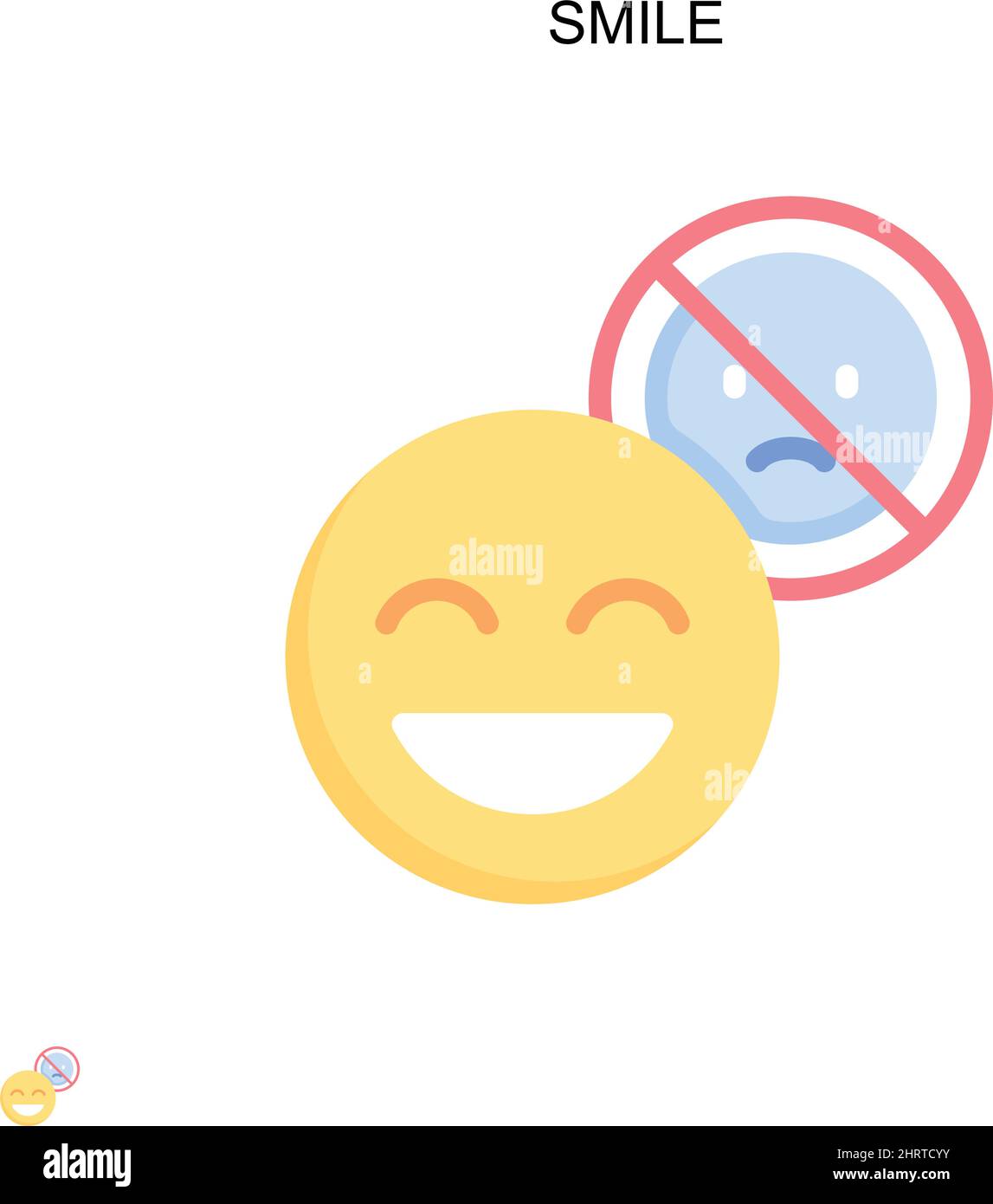 Smile Simple vector icon. Illustration symbol design template for web ...