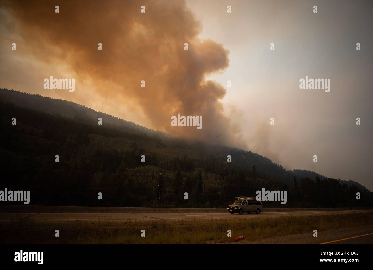 The July Mountain wildfire burns along the Coquihalla Highway south of ...