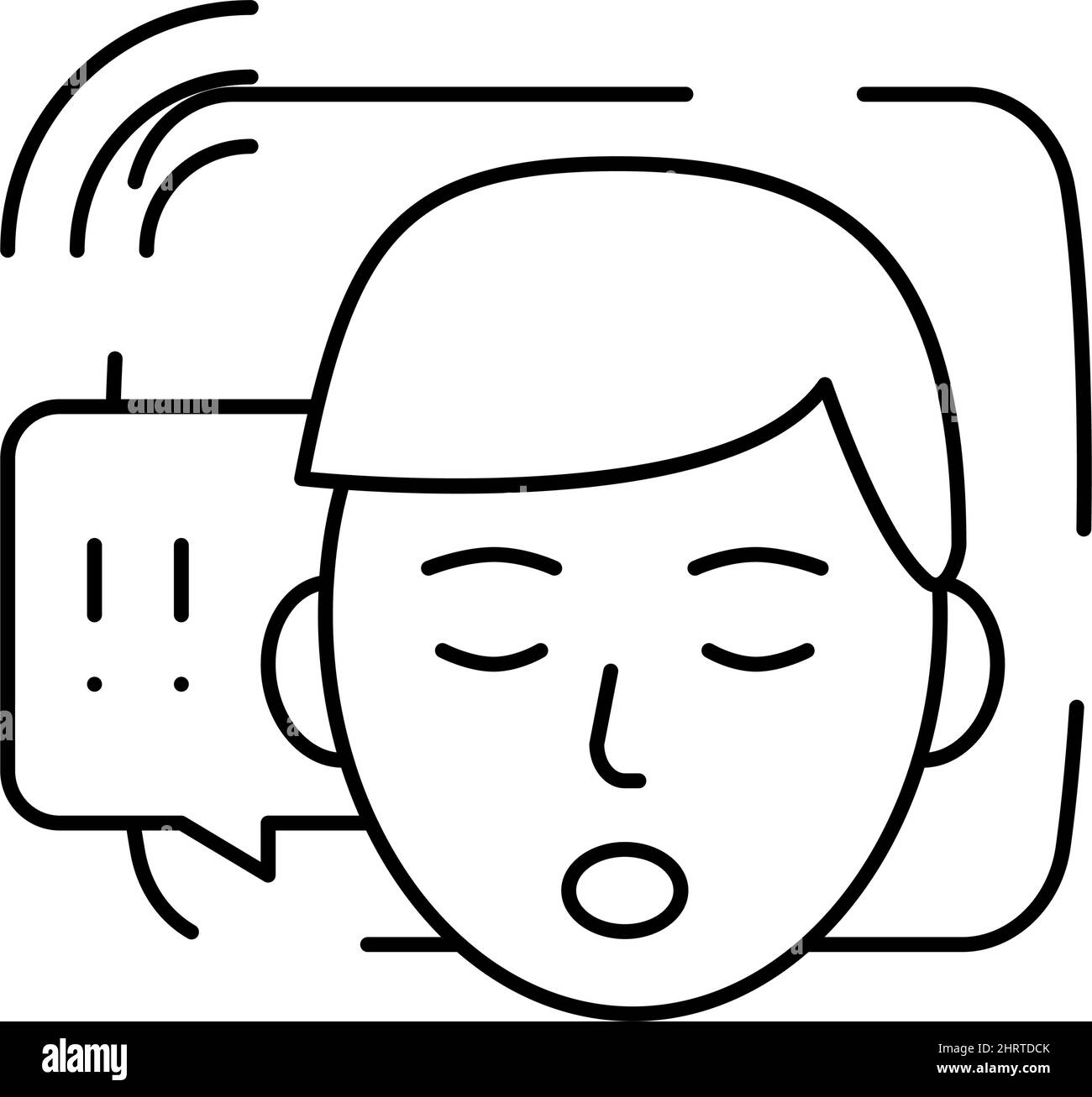 snoring patient problem line icon vector illustration Stock Vector ...