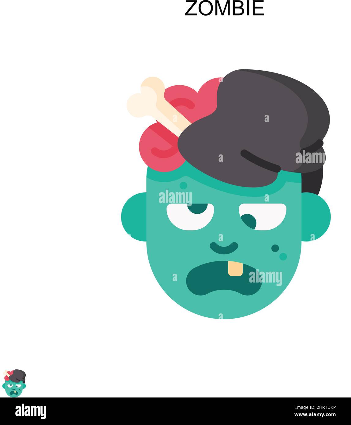 Zombie Simple vector icon. Illustration symbol design template for web ...