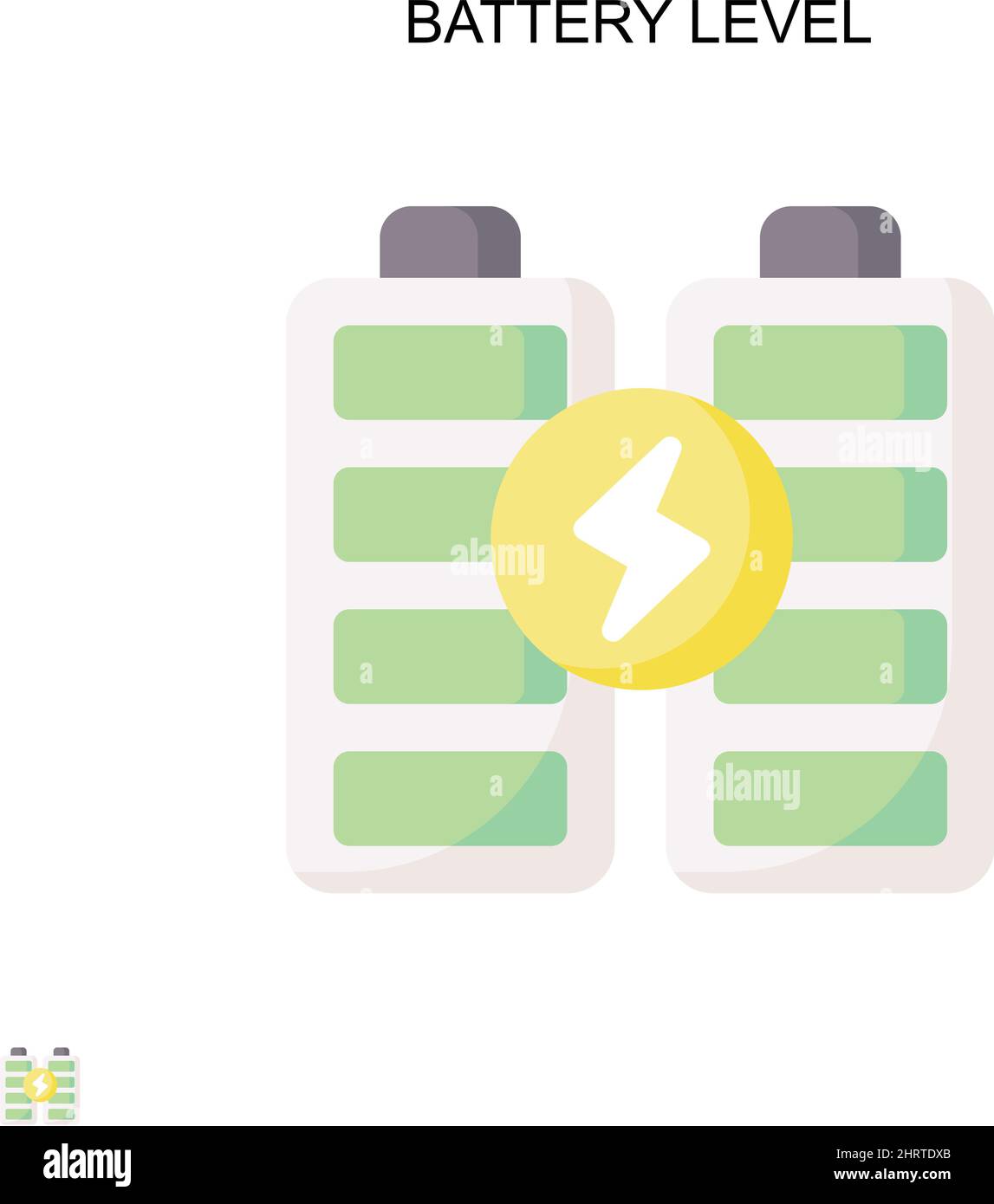 Battery level Simple vector icon. Illustration symbol design template ...