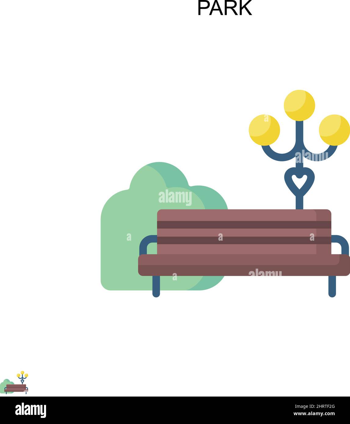 Park Simple vector icon. Illustration symbol design template for web ...