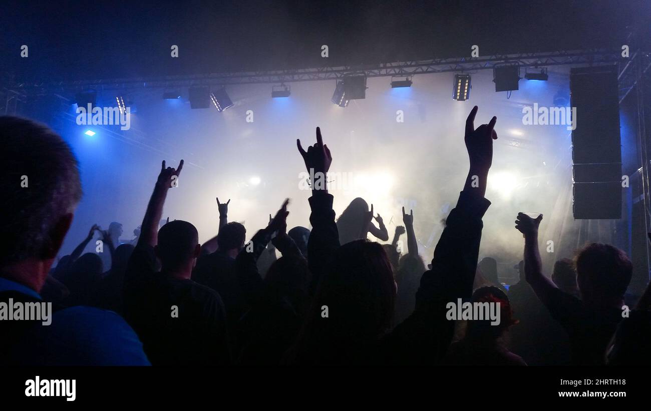 Crowd at Rock Concert Stock Photo - Alamy