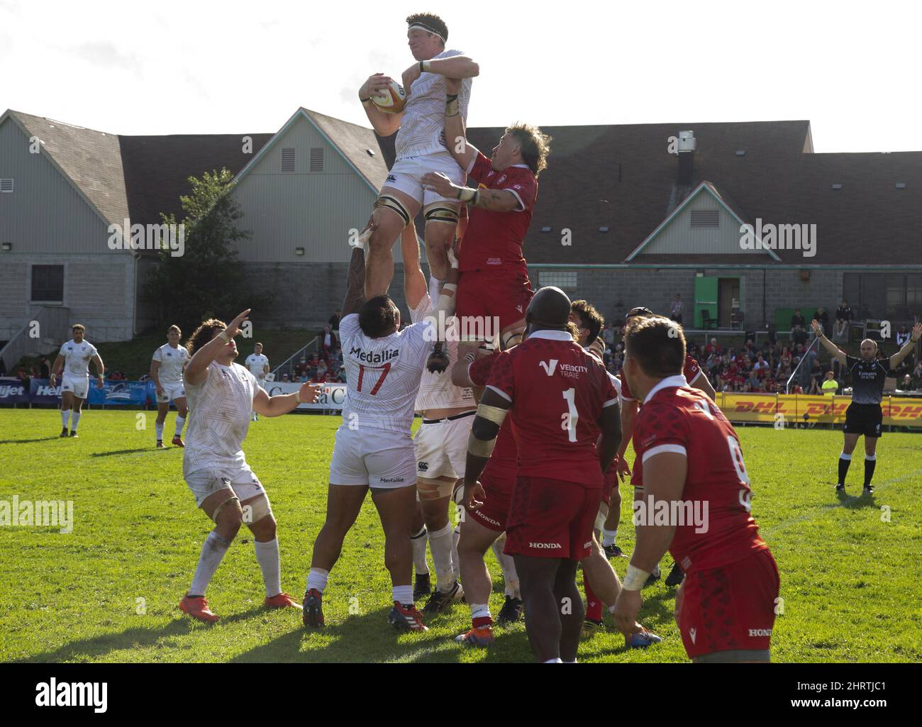 Canada play the US Eagles during the first match of the Rugby World Cup ...