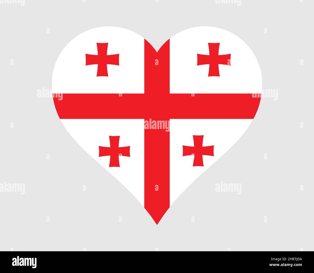 Georgia Heart Flag. Georgian Love Shape Country Nation National Flag ...