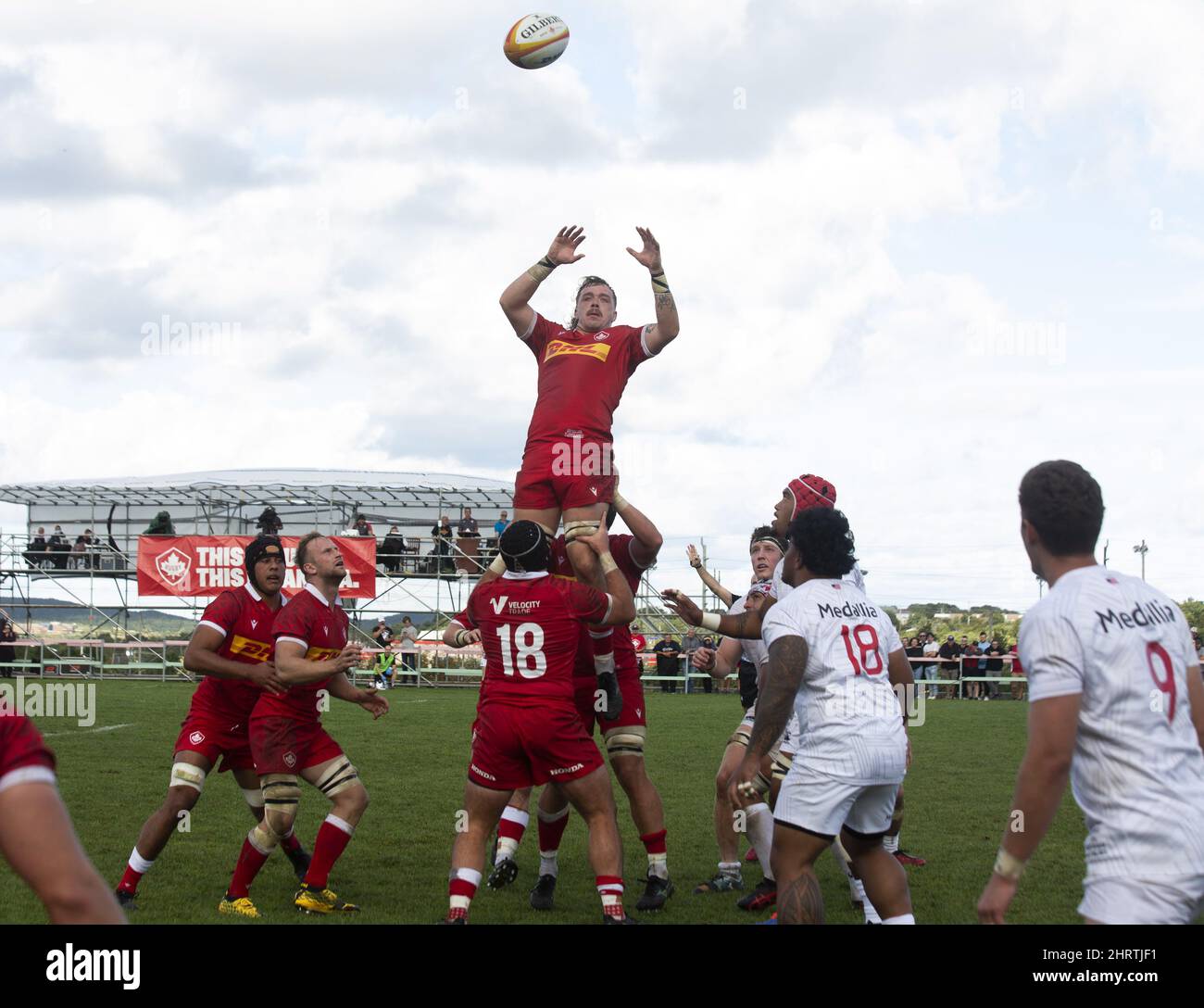 Canada play the US Eagles during the first match of the Rugby World Cup ...