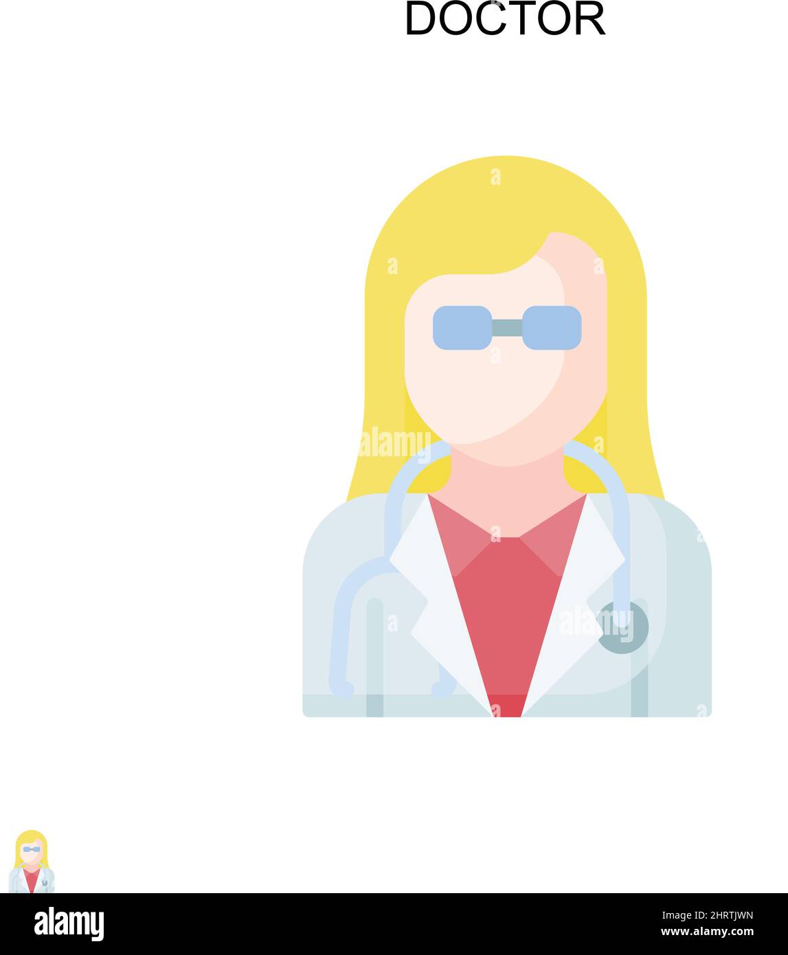 Doctor Simple vector icon. Illustration symbol design template for web ...