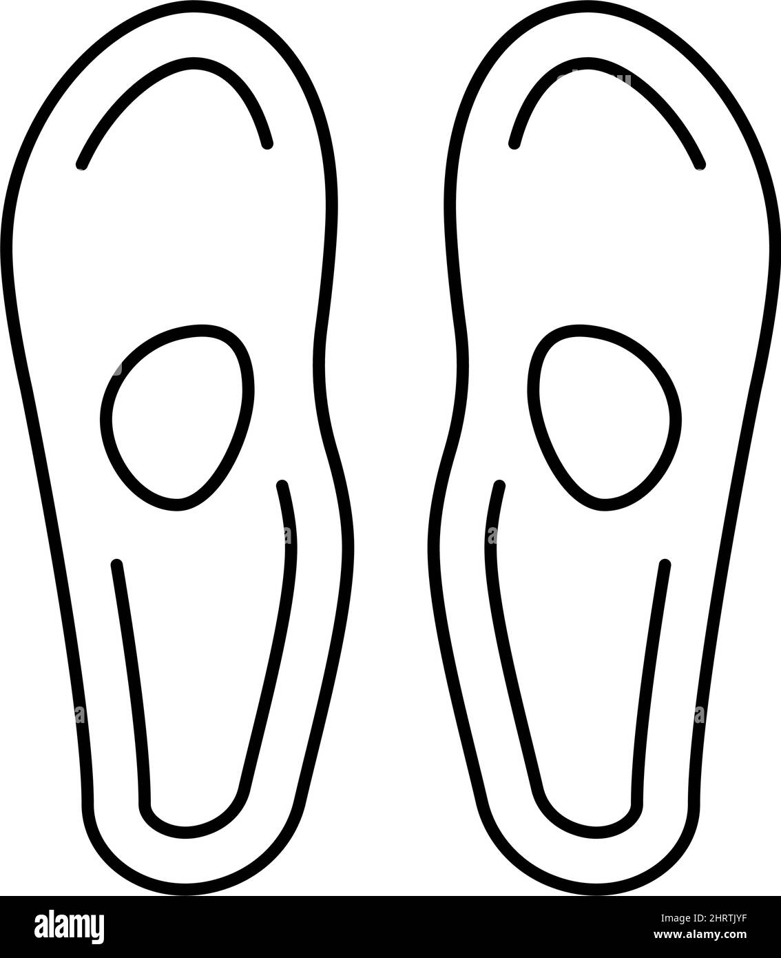 insoles for treatment flat feet line icon vector illustration Stock ...