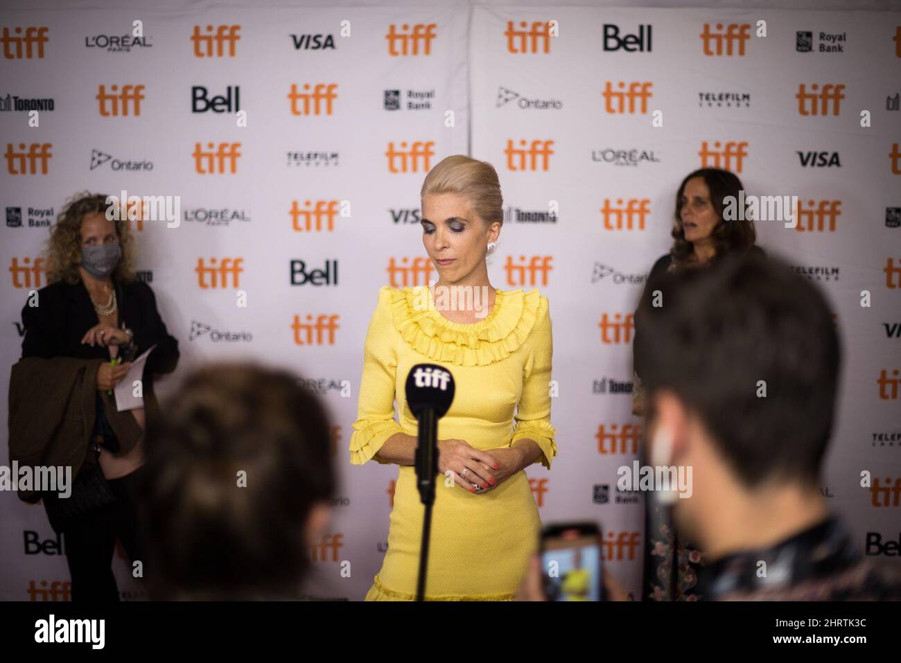 Director Ava Hudson is photographed on the red carpet for the premiere ...