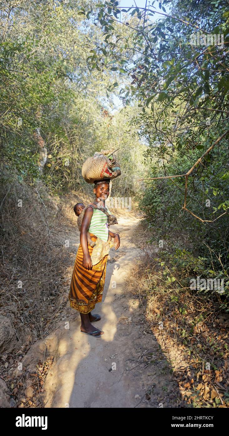 View of African people from Mozambique during their daily life Stock ...