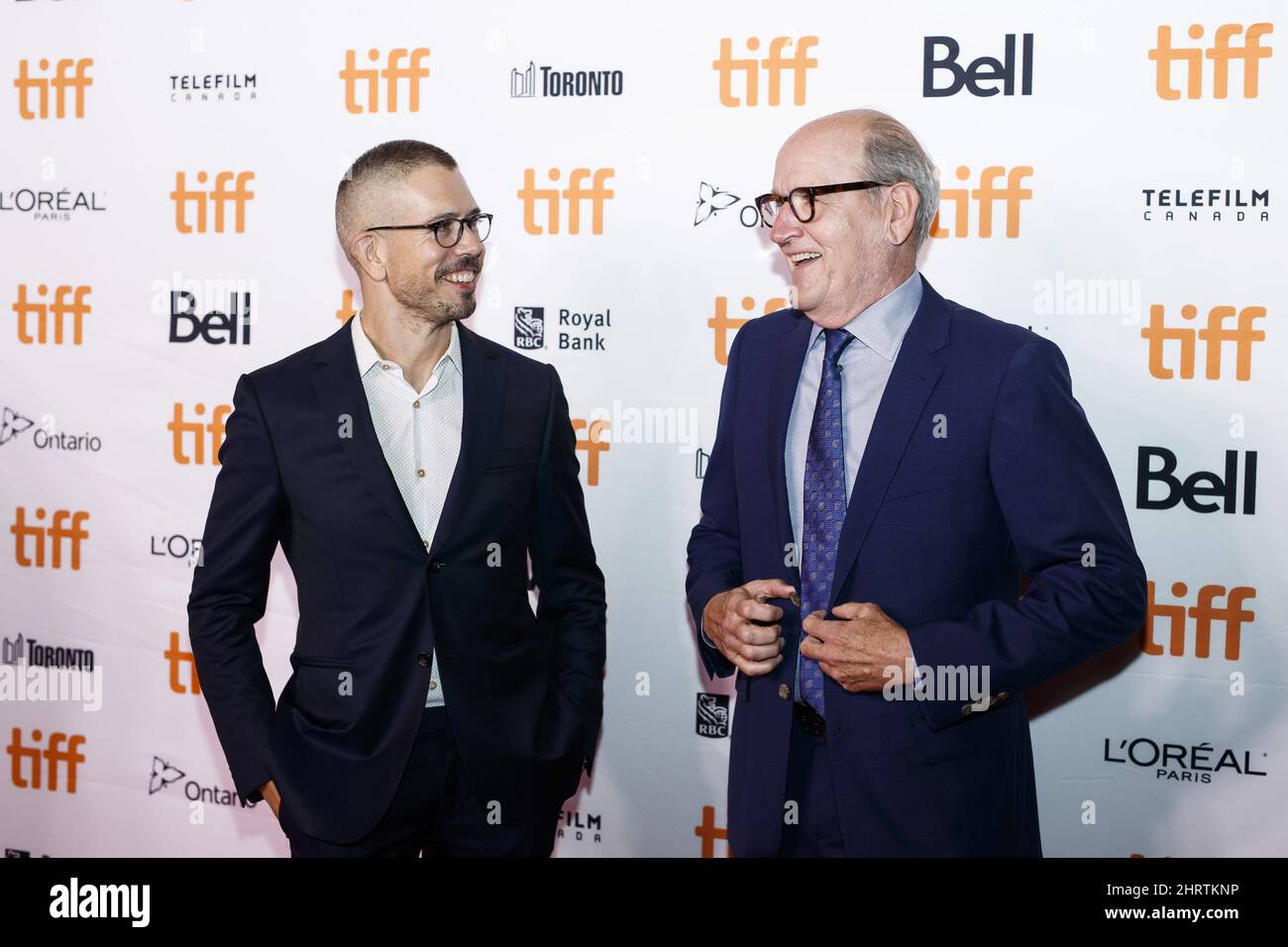 Director Stephen Karam, left, and Actor Richard Jenkins pose on the red ...