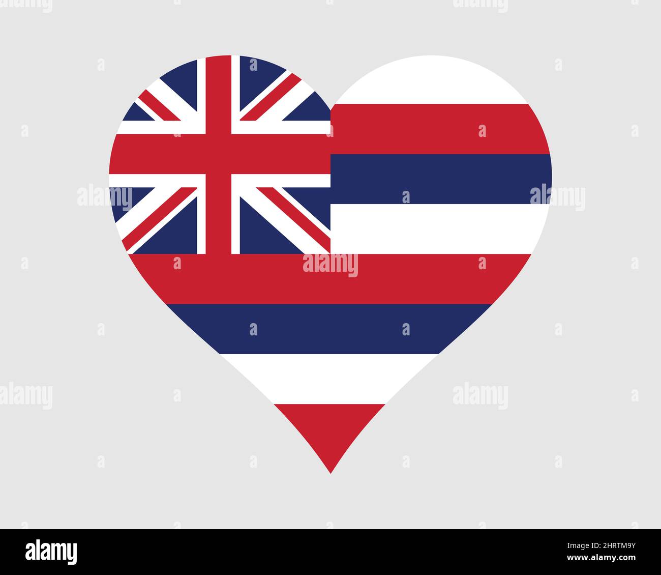 Hawaii USA Heart Flag. HI US Love Shape State Flag. Hawaiian United ...