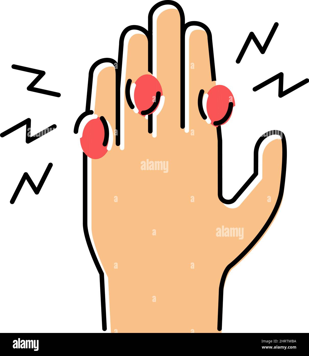pain in fingers color icon vector illustration Stock Vector Image & Art ...