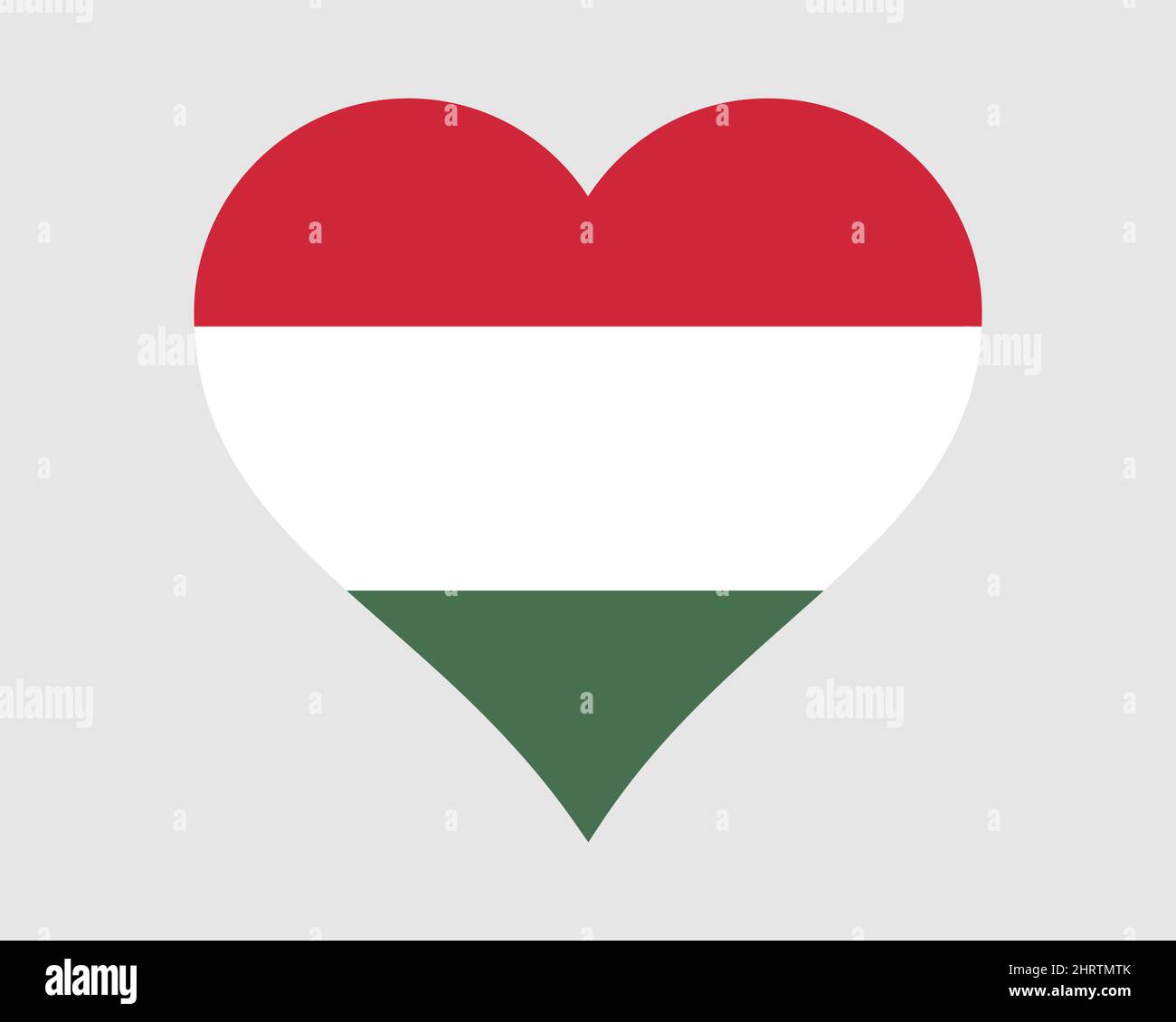 Hungary Heart Flag. Hungarian Love Shape Country Nation National Flag ...
