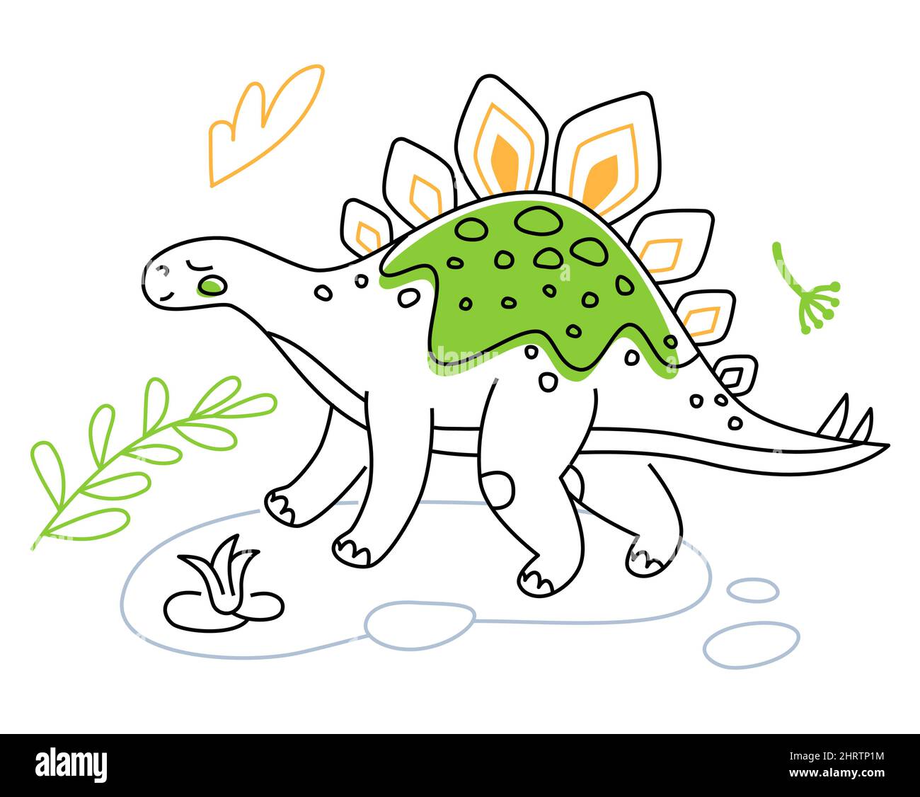 Dinosaur Drawing Easy Stegosaurus