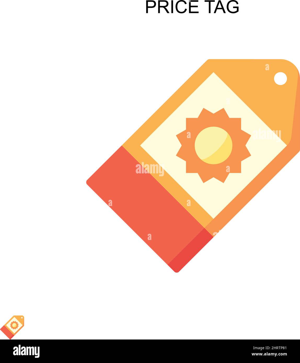 Price tag Simple vector icon. Illustration symbol design template for ...