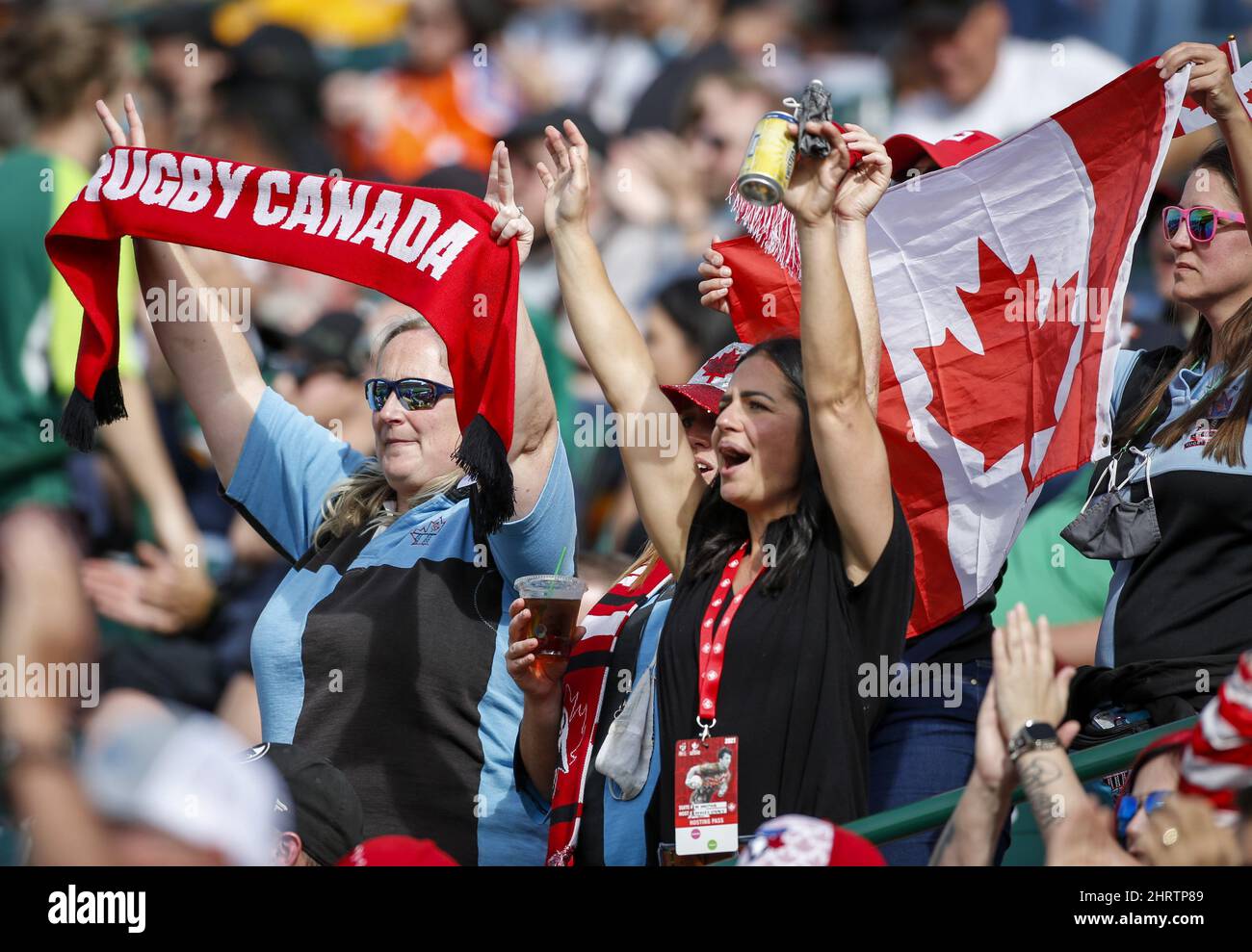 Team Canada fans cheer as their team takes to the field during HSBC ...