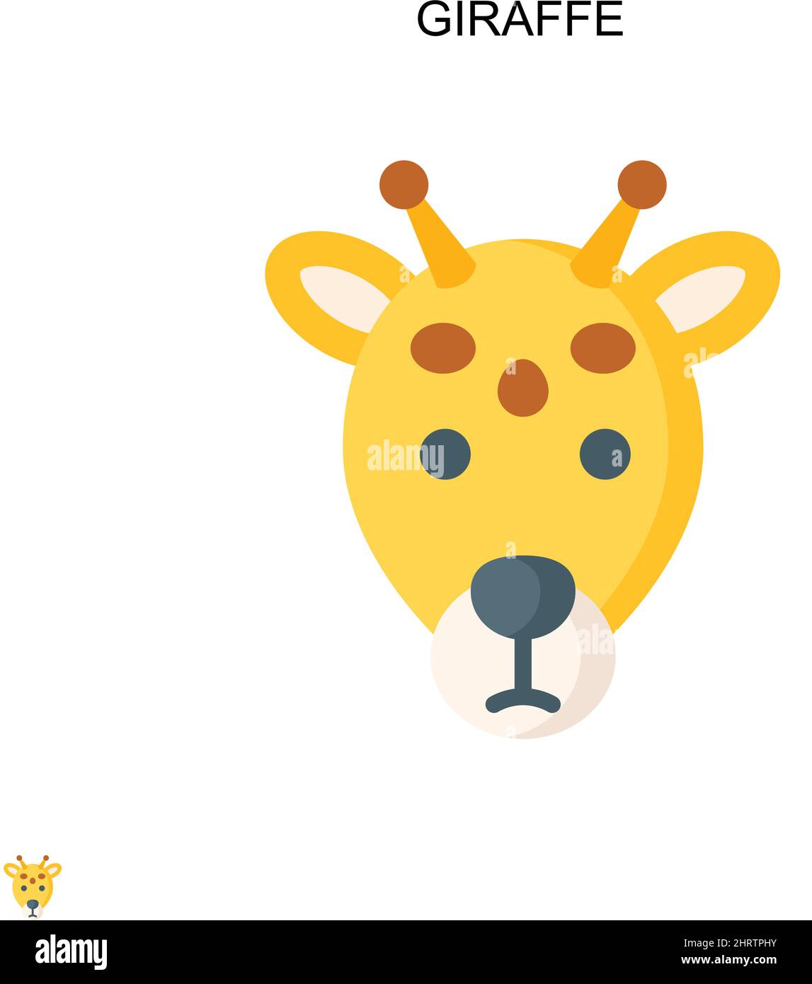 Giraffe Simple vector icon. Illustration symbol design template for web ...