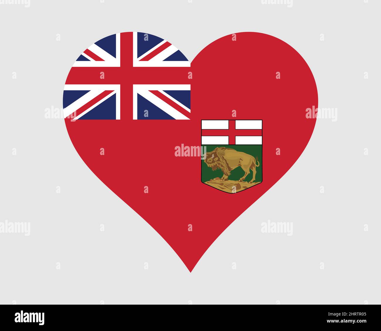 Manitoba Canada Heart Flag. MB Canadian Love Shape Province Flag ...