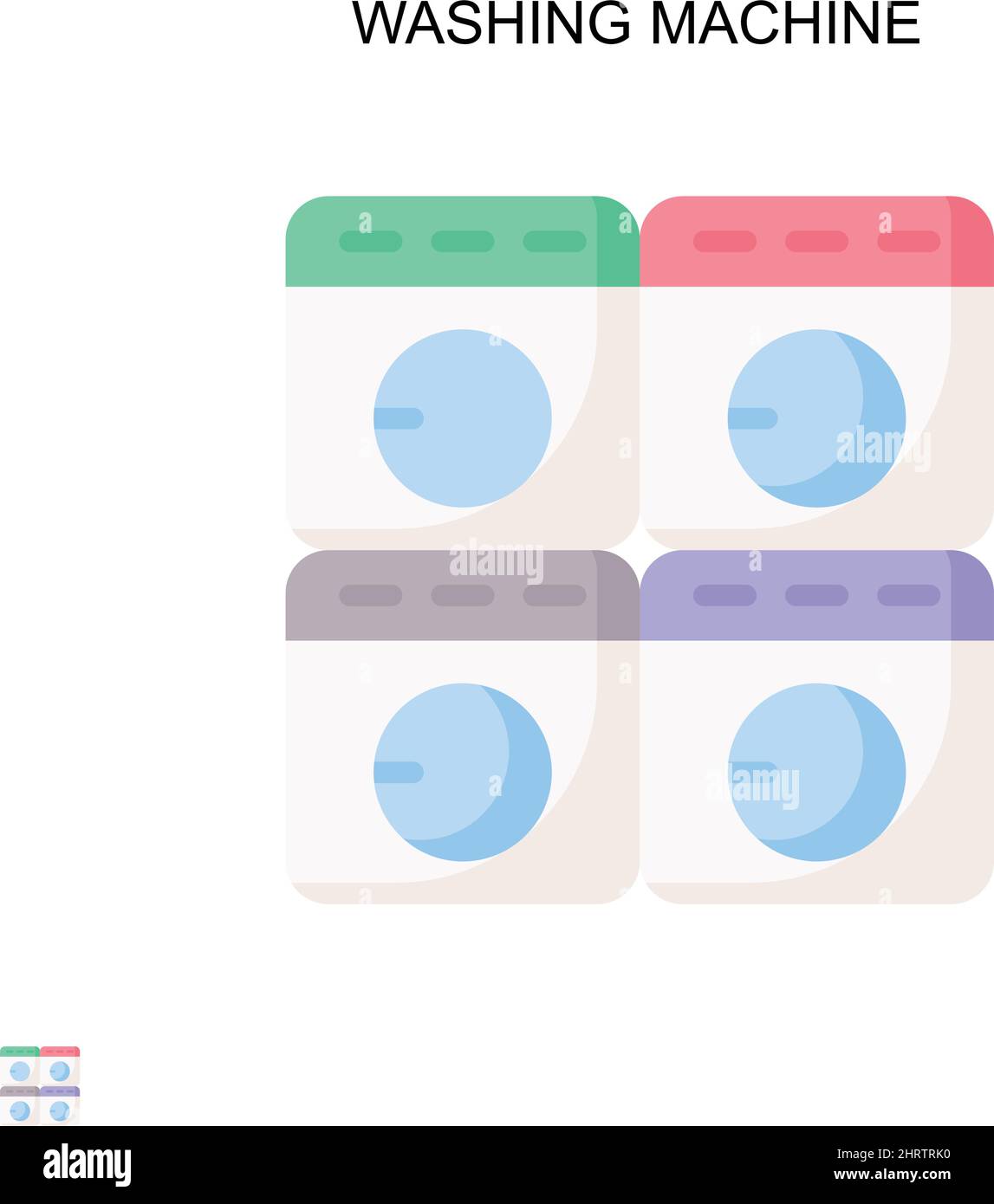 Washing machine Simple vector icon. Illustration symbol design template ...