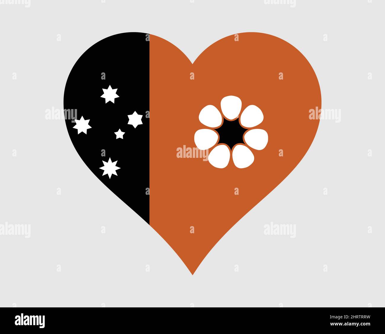 Northern Territory of Australia Heart Flag. NT AUS Love Shape Flag ...