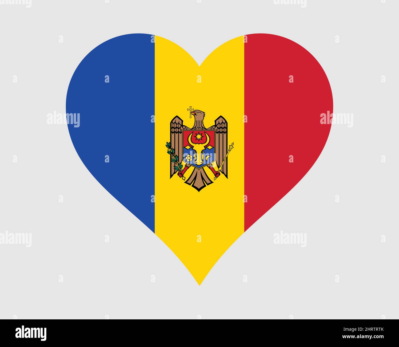 Moldova Heart Flag. Moldovan Love Shape Country Nation National Flag ...