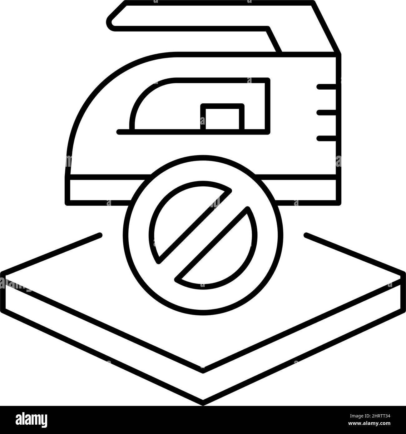 do not iron fabrics properties line icon vector illustration Stock ...