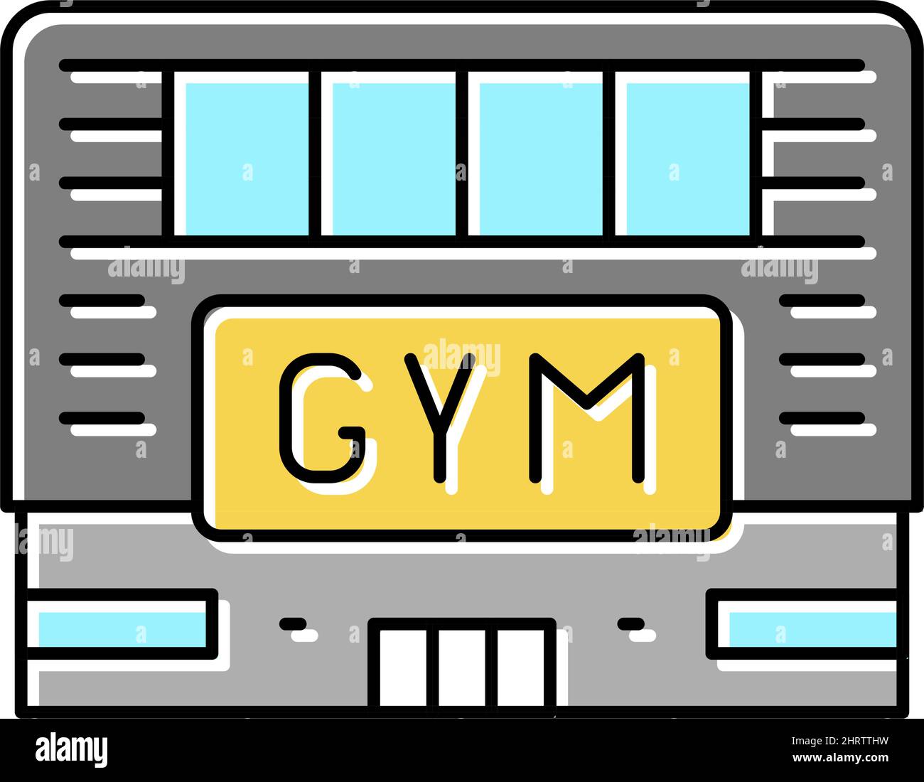 gym building color icon vector illustration Stock Vector Image & Art ...