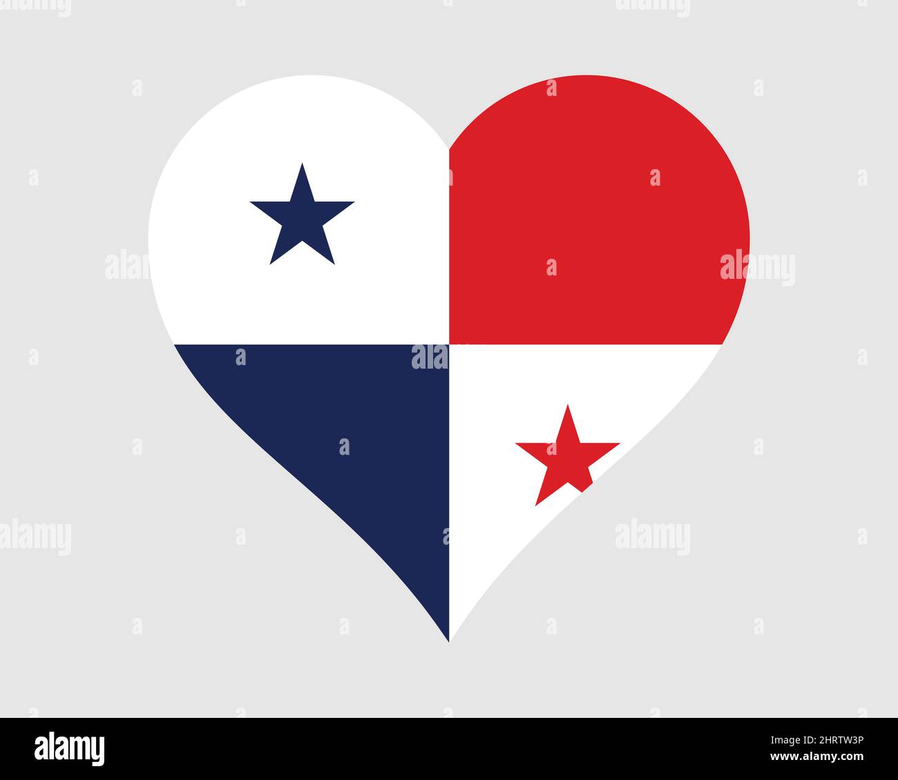Panama Heart Flag. Panamanian Love Shape Country Nation National Flag ...