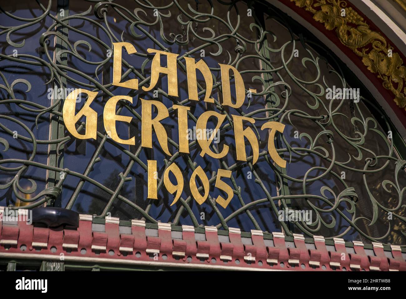Entrance door to the regional court in Halle Saale Stock Photo - Alamy