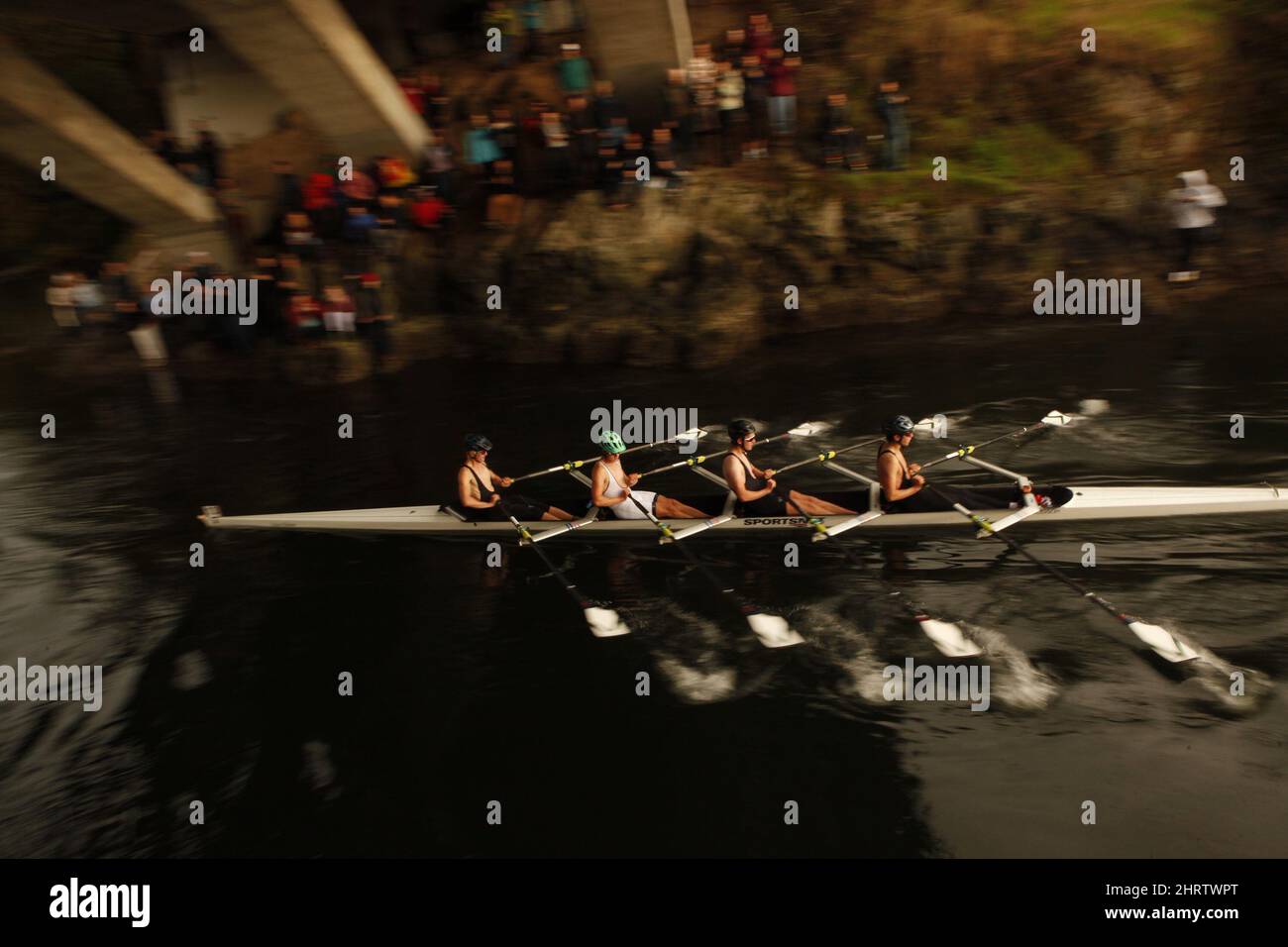 People look on as athletes participate in the Head and Tail of the ...