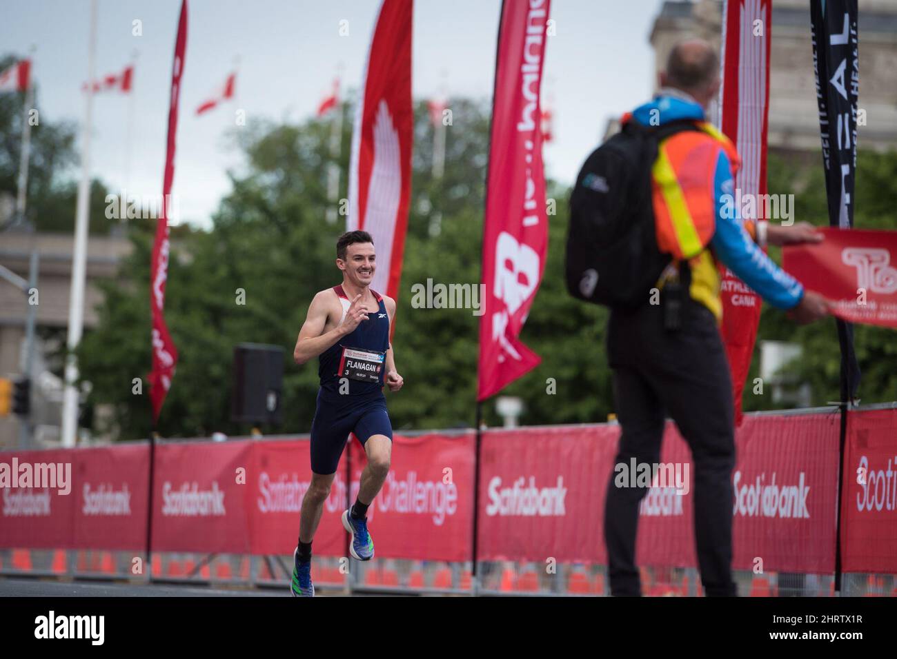 Ben Flanagan makes his way towards the finish line during the 2021 ...