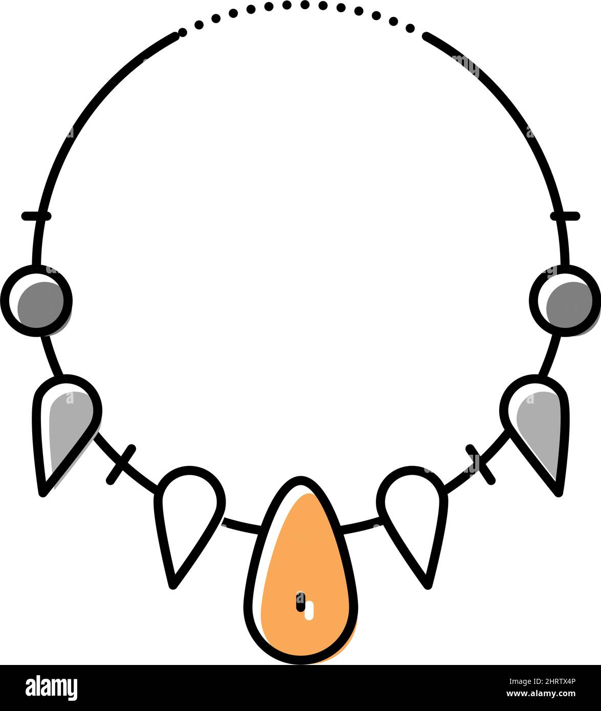 prehistoric necklace color icon vector illustration Stock Vector Image ...