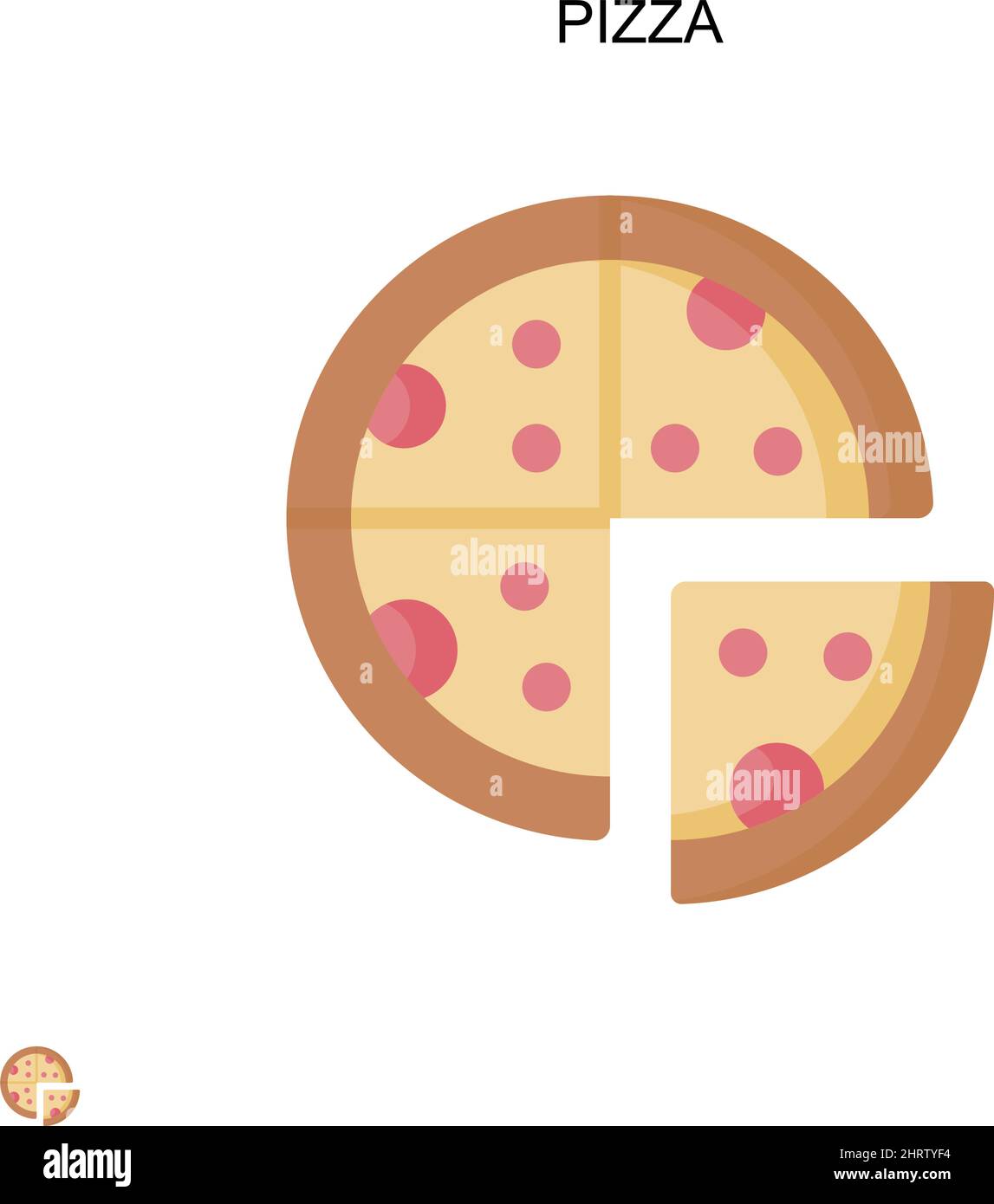Pizza Simple vector icon. Illustration symbol design template for web ...