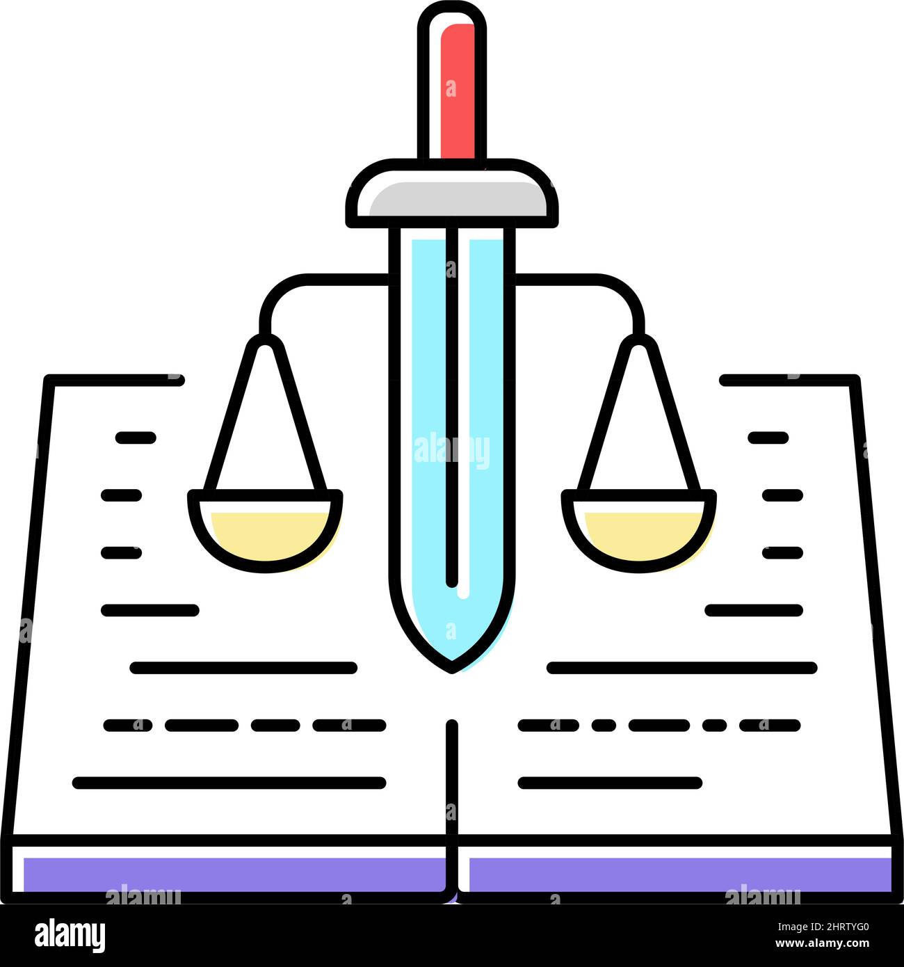 constitution law color icon vector illustration Stock Vector Image ...