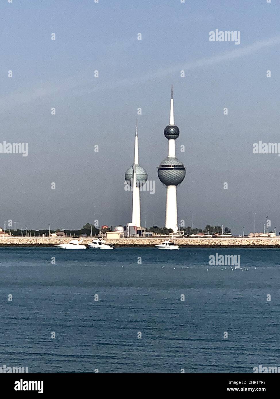 Kuwait City landmarks, clear skies in the winter Stock Photo - Alamy