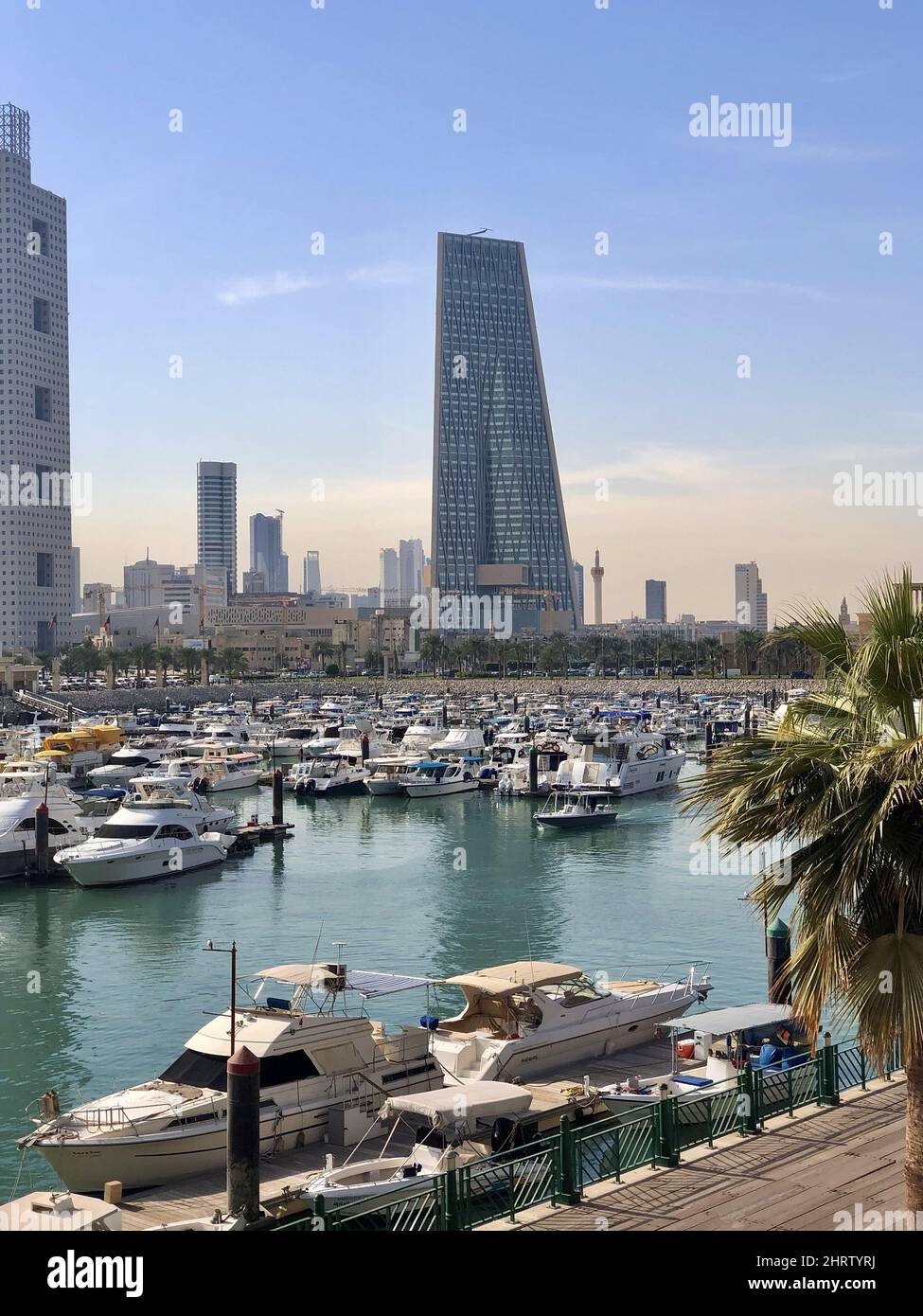 Kuwait City landmarks, clear skies in the winter Stock Photo - Alamy
