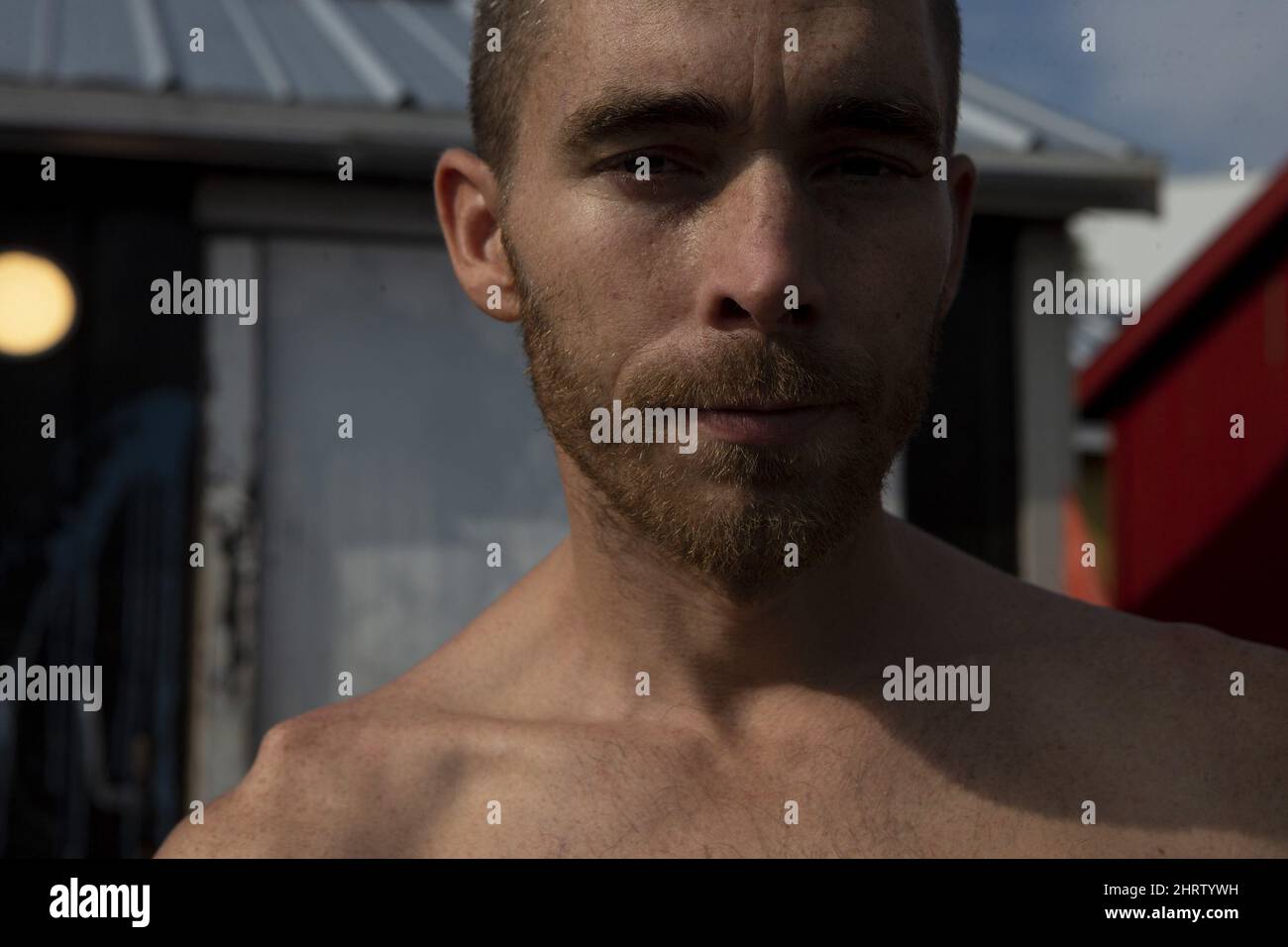 David Fitzpatrick is pictured outside his home in the "A Better Tent ...