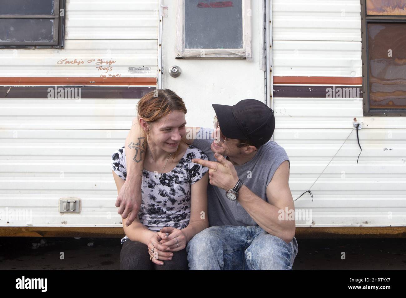 Tim Wel and Bree Cooper are pictured in the "A Better Tent City ...