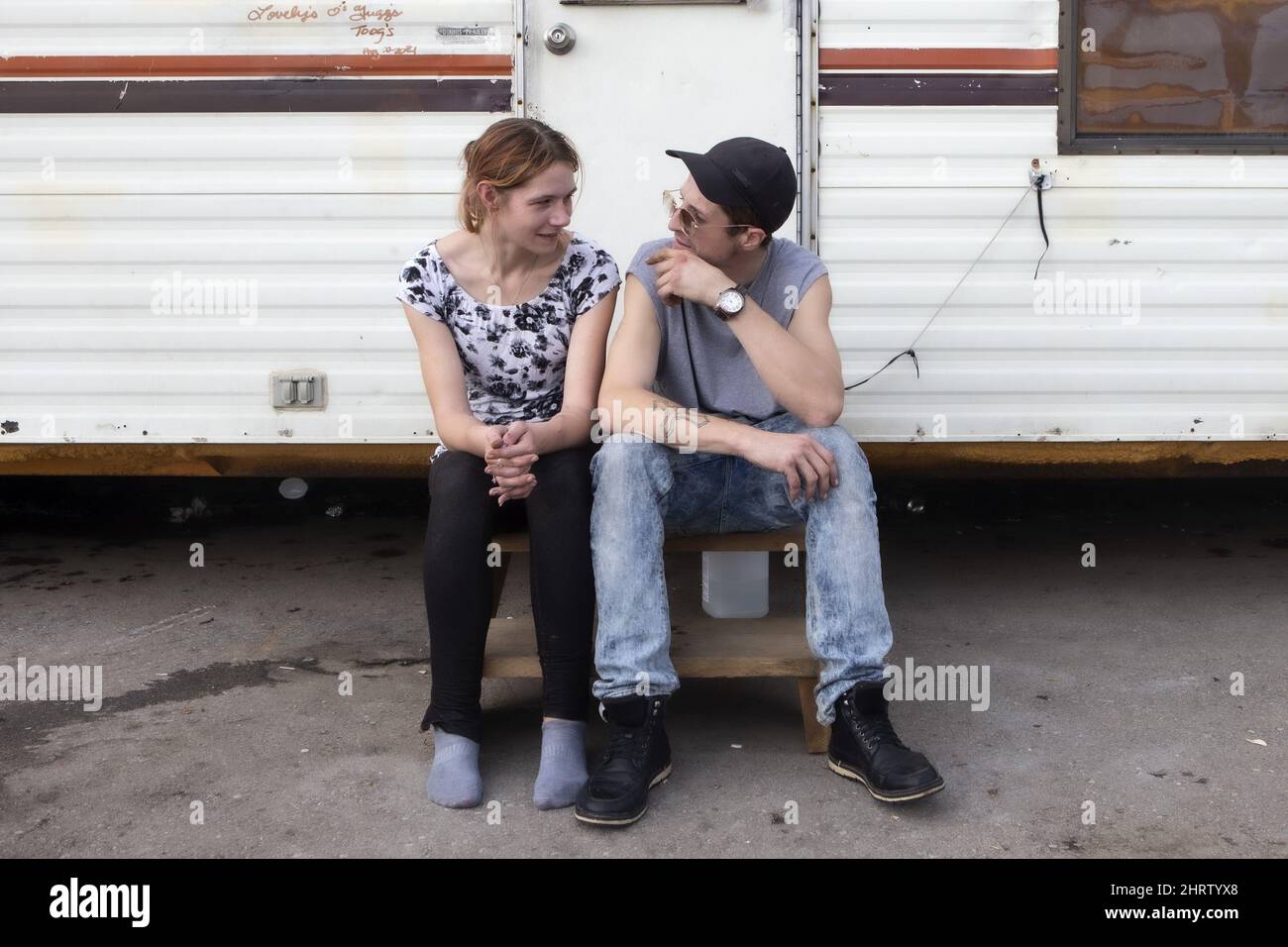 Tim Wel and Bree Cooper are pictured in the "A Better Tent City ...