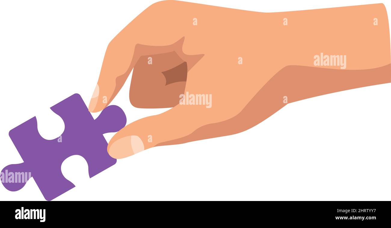hand with puzzle piece Stock Vector Image & Art - Alamy