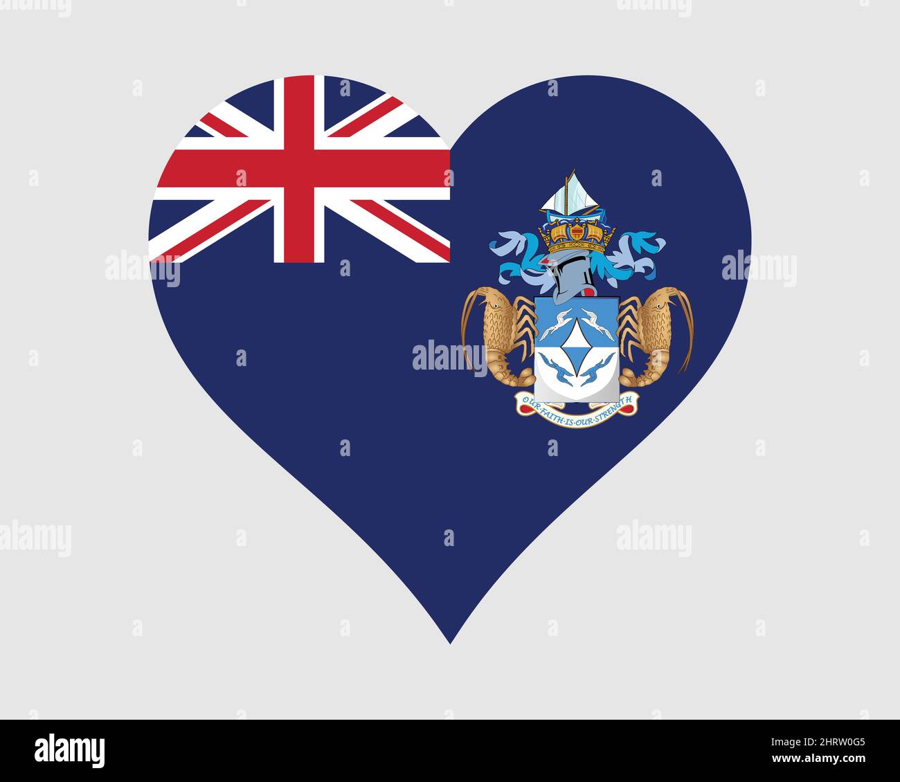 Tristan da Cunha Heart Flag. Tristanian Love Shape Flag. Saint Helena ...