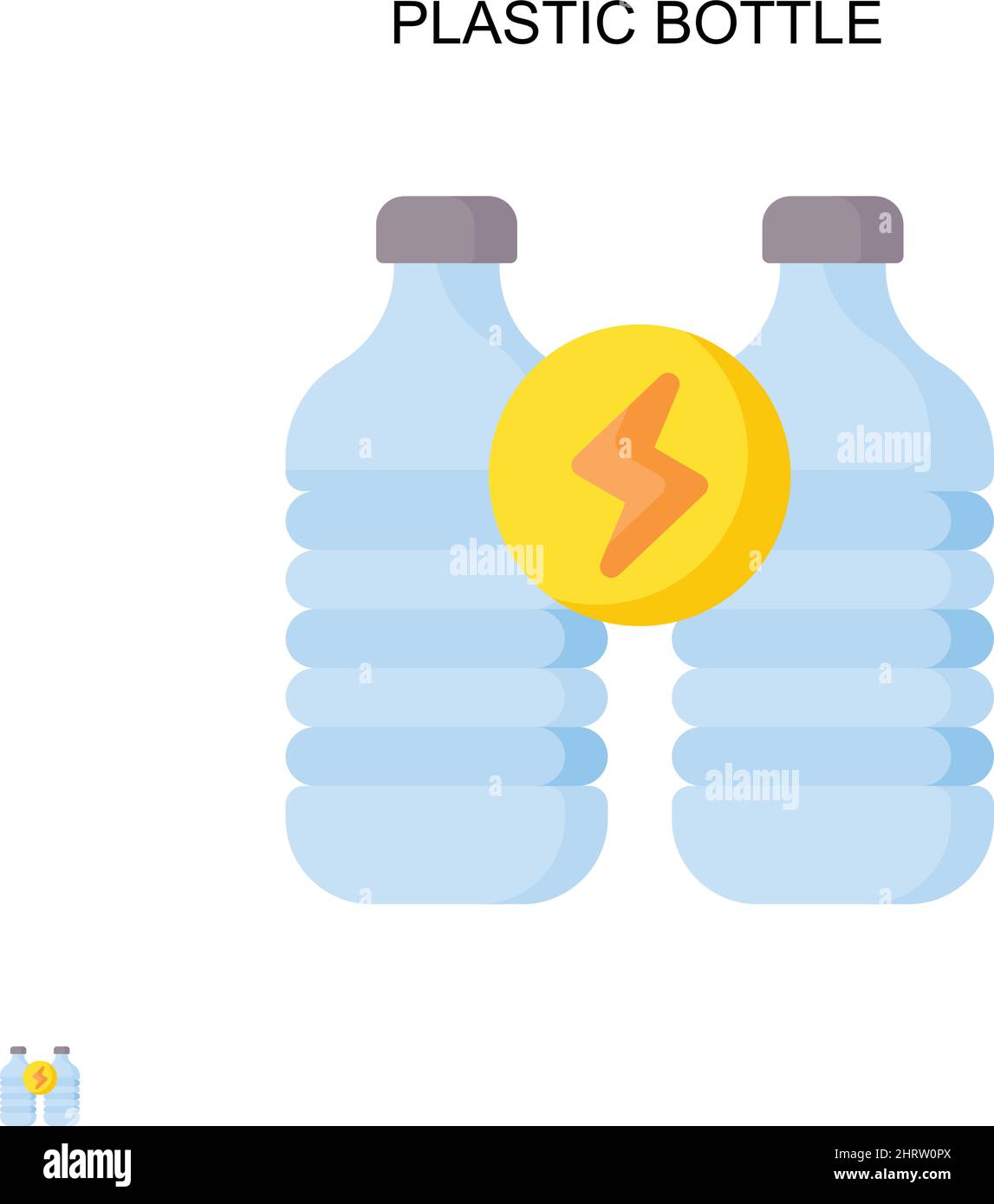 Plastic bottle Simple vector icon. Illustration symbol design template ...
