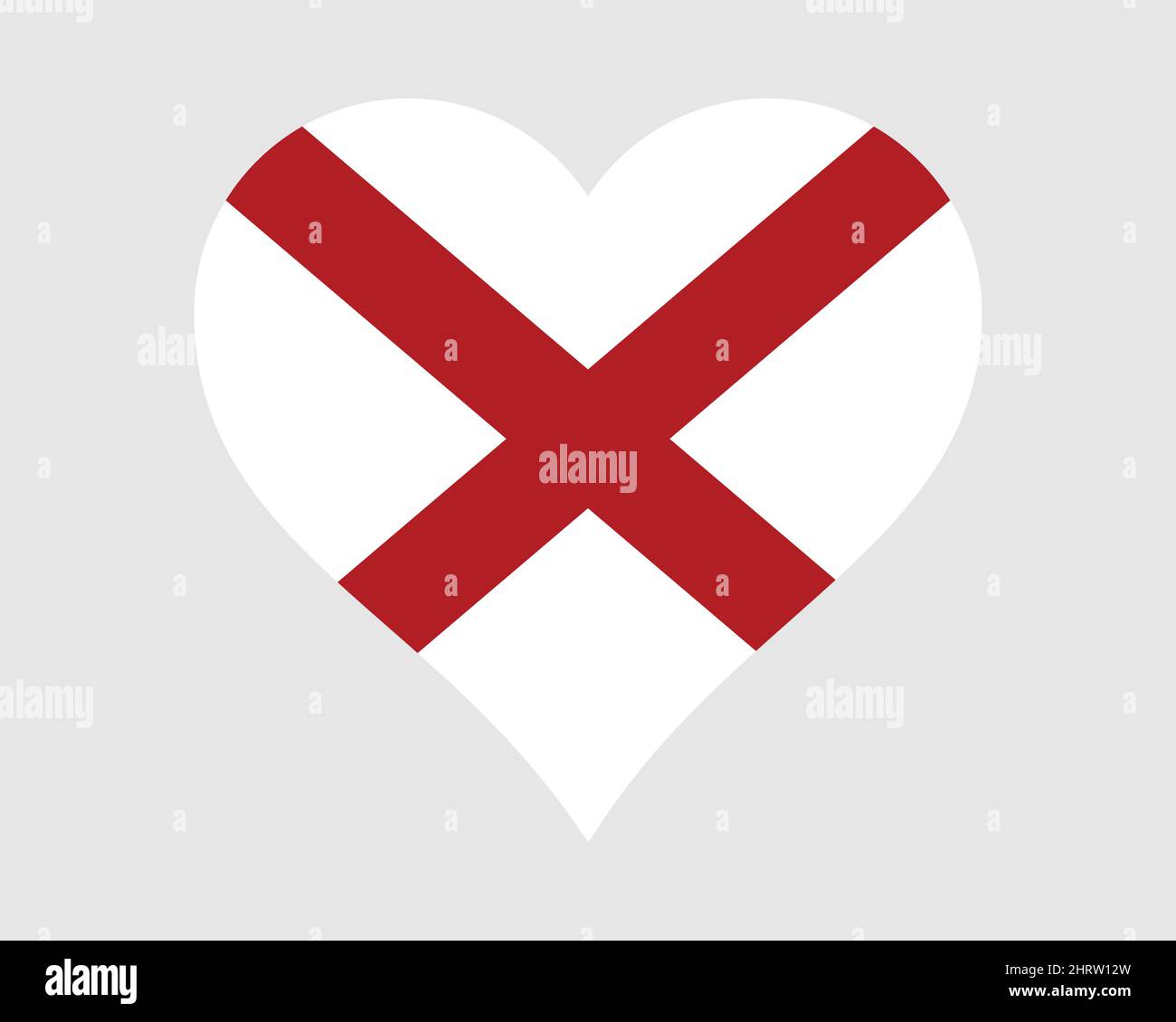 Alabama USA Heart Flag. AL US Love Shape State Flag. Alabama United ...