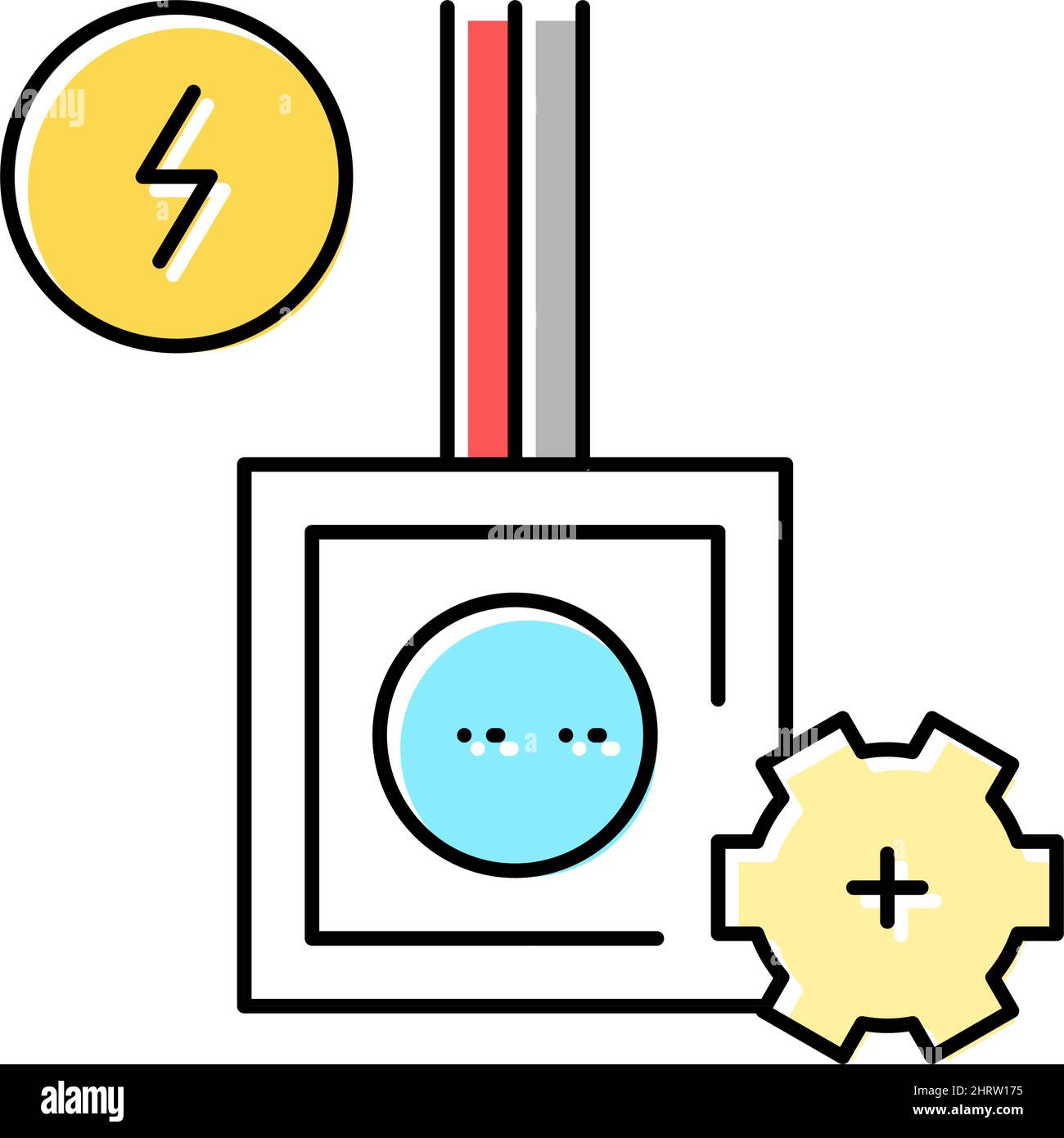 socket installation color icon vector illustration Stock Vector Image ...