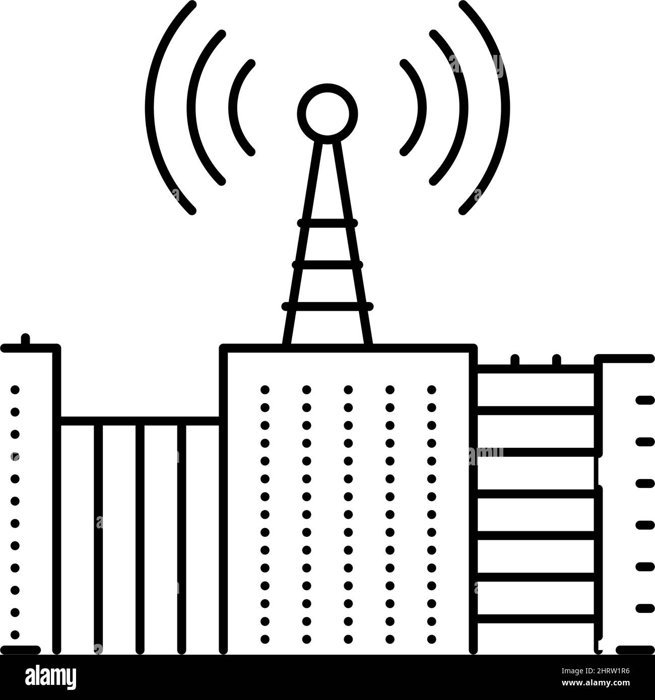analog transmitter line icon vector illustration Stock Vector Image ...