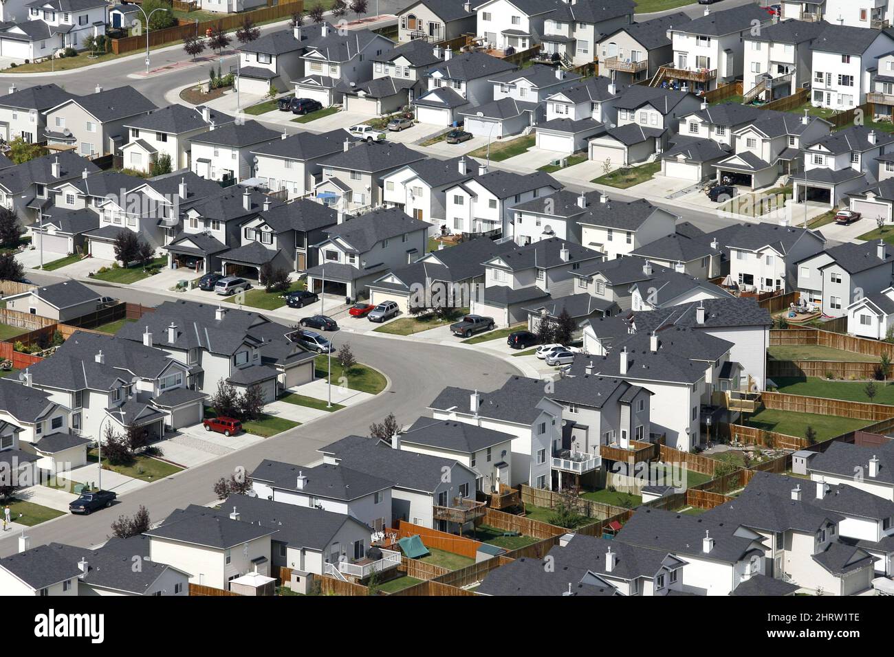 Urban sprawl on the outer limits of Calgary seen from the air Sept. 6 ...